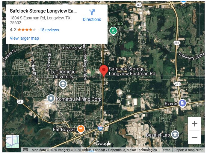 Safelock Storage Adds 10' x 10' Units in Longview Location